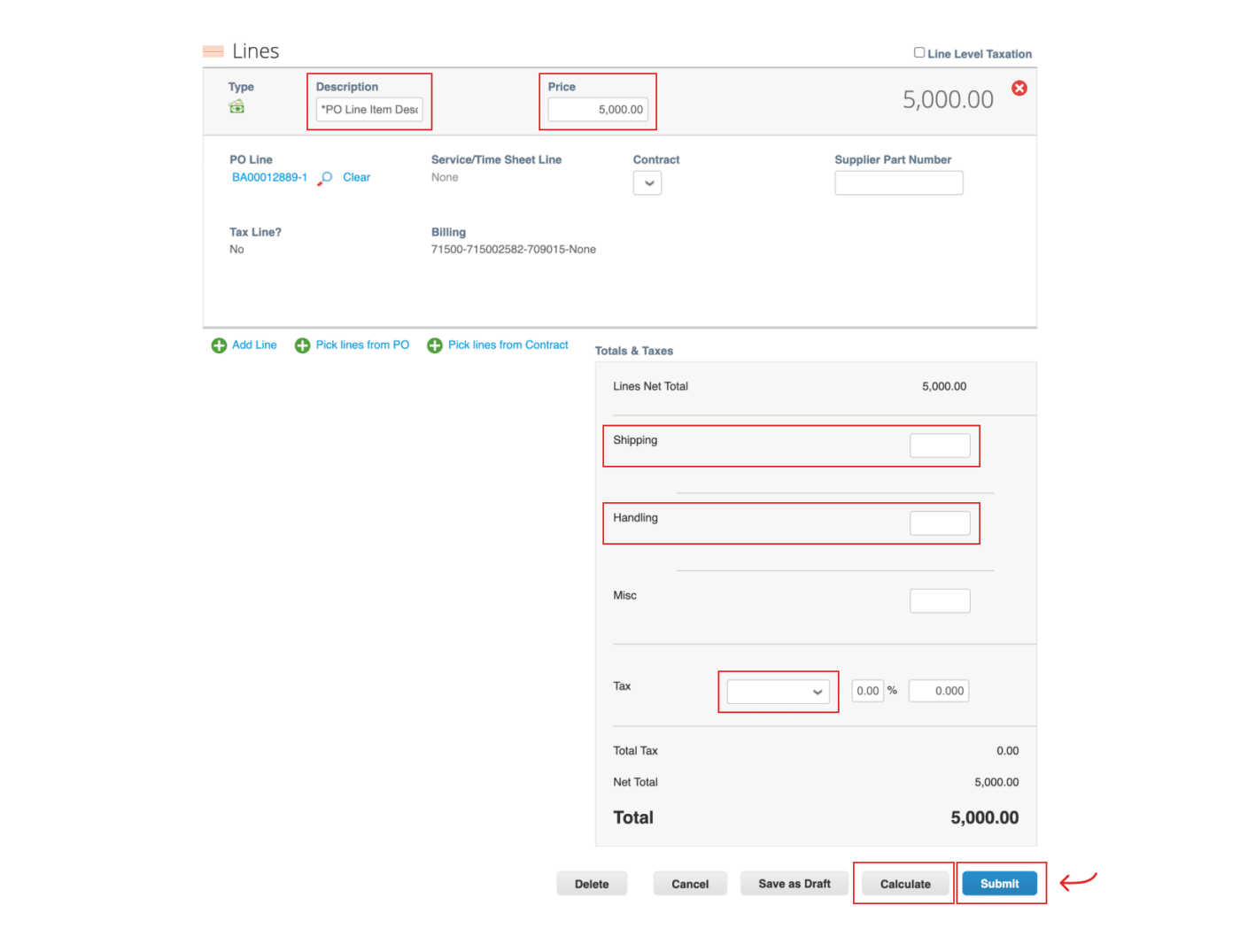 PO & Invoicing - Create/Submit Invoice · Howard Hughes