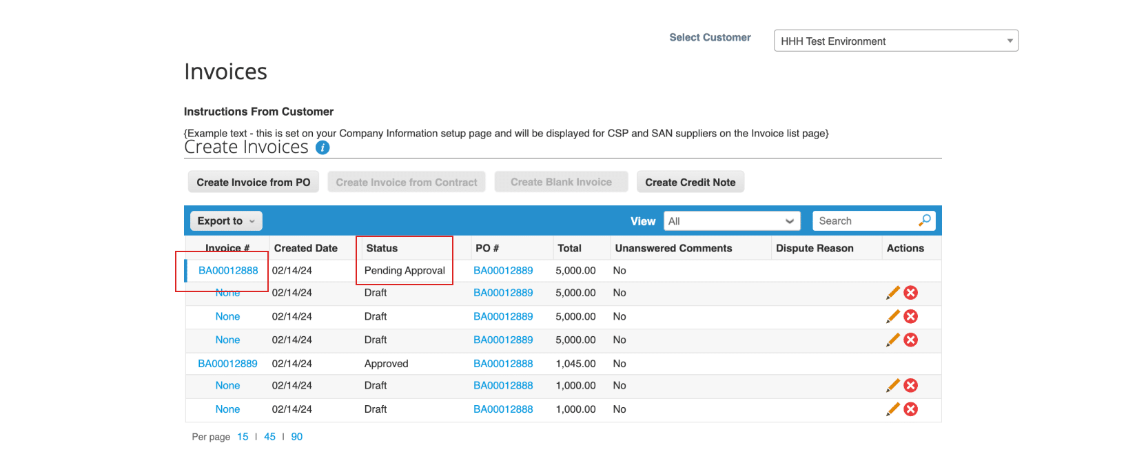 PO & Invoicing - Create/Submit Invoice · Howard Hughes